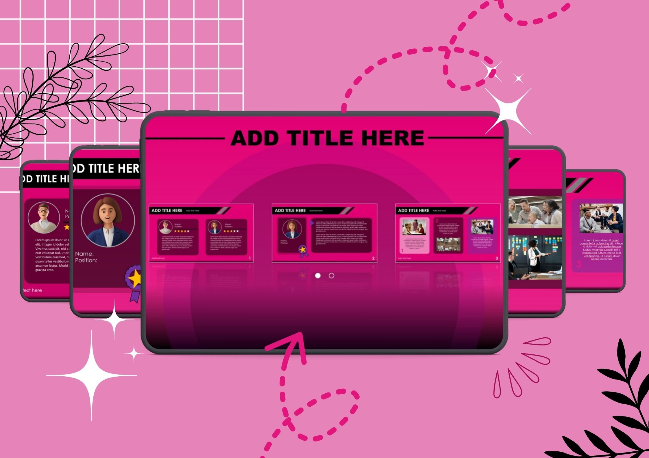 Business Plan Pink Powerpoint Template Editable Template - Etsy