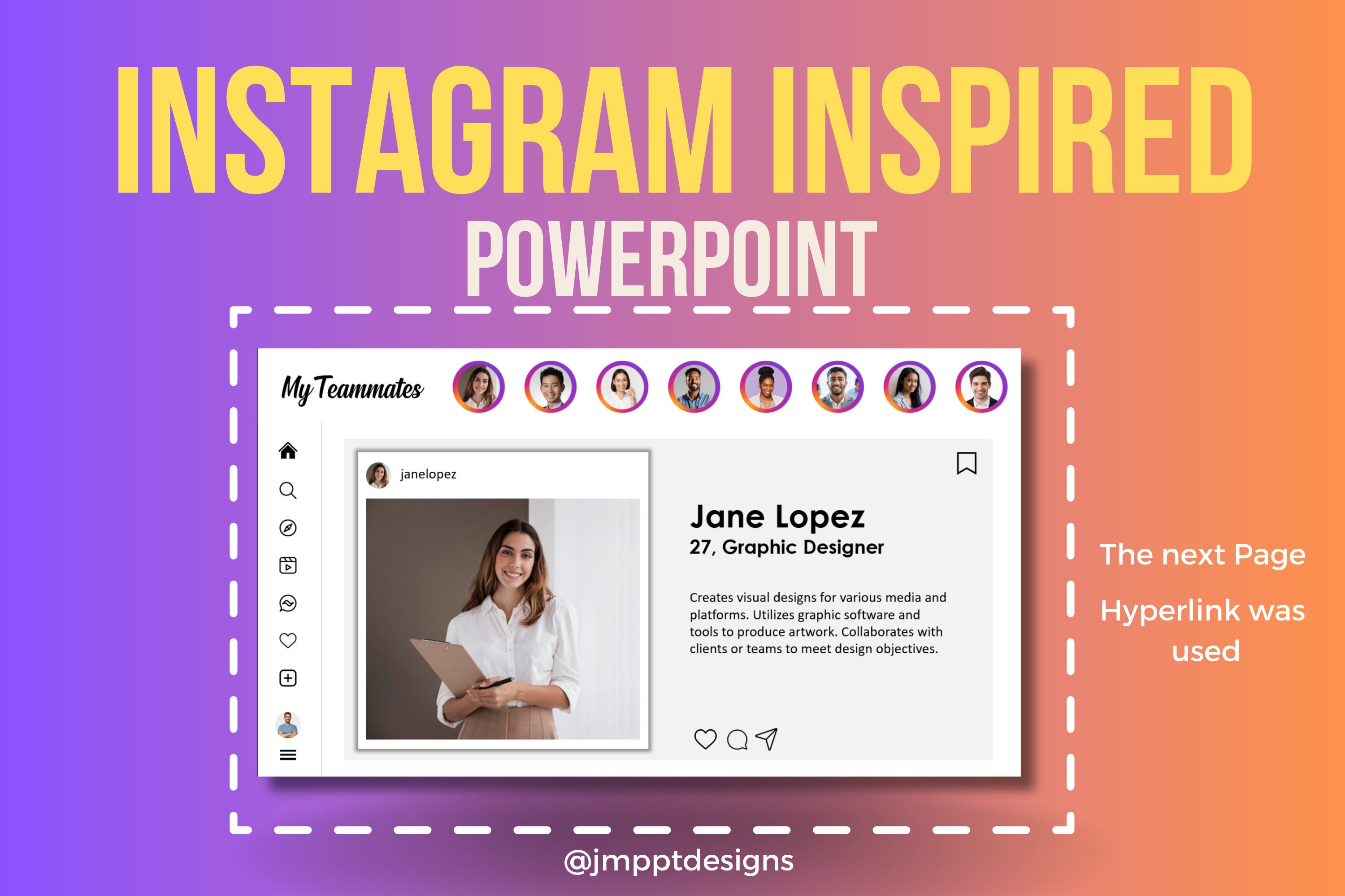 Instagram Powerpoint Presentation Template / Powerpoint 2019 Version ...