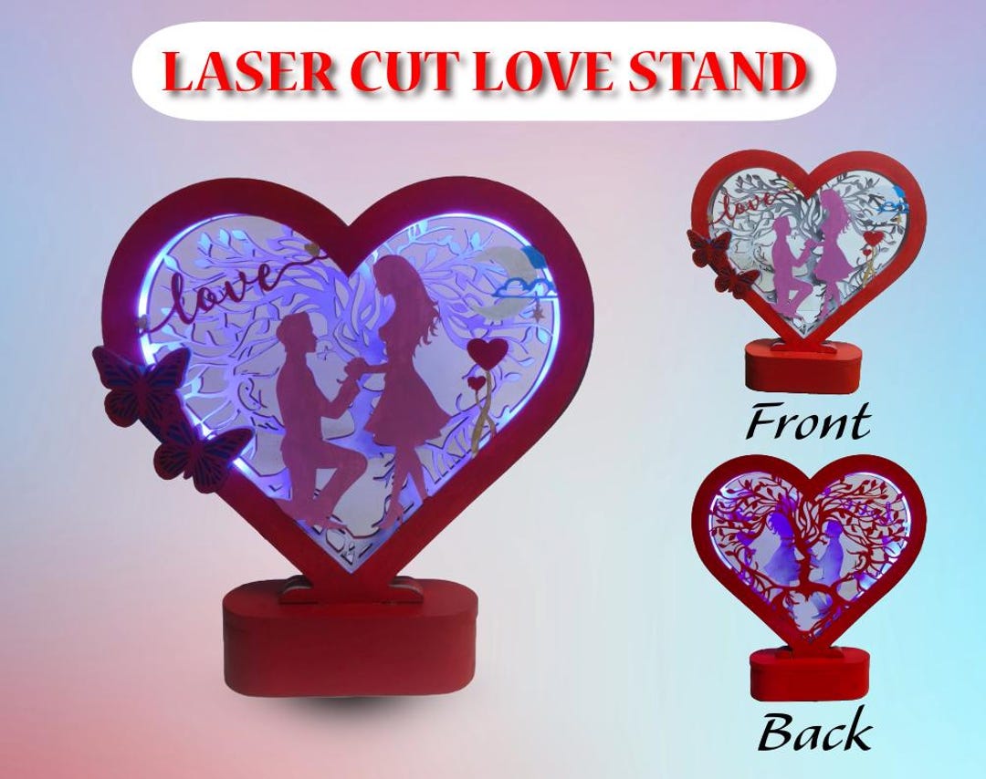 Laser Cut Valentine's Day Love Stand Gift for Her Loved Ones Gift for ...