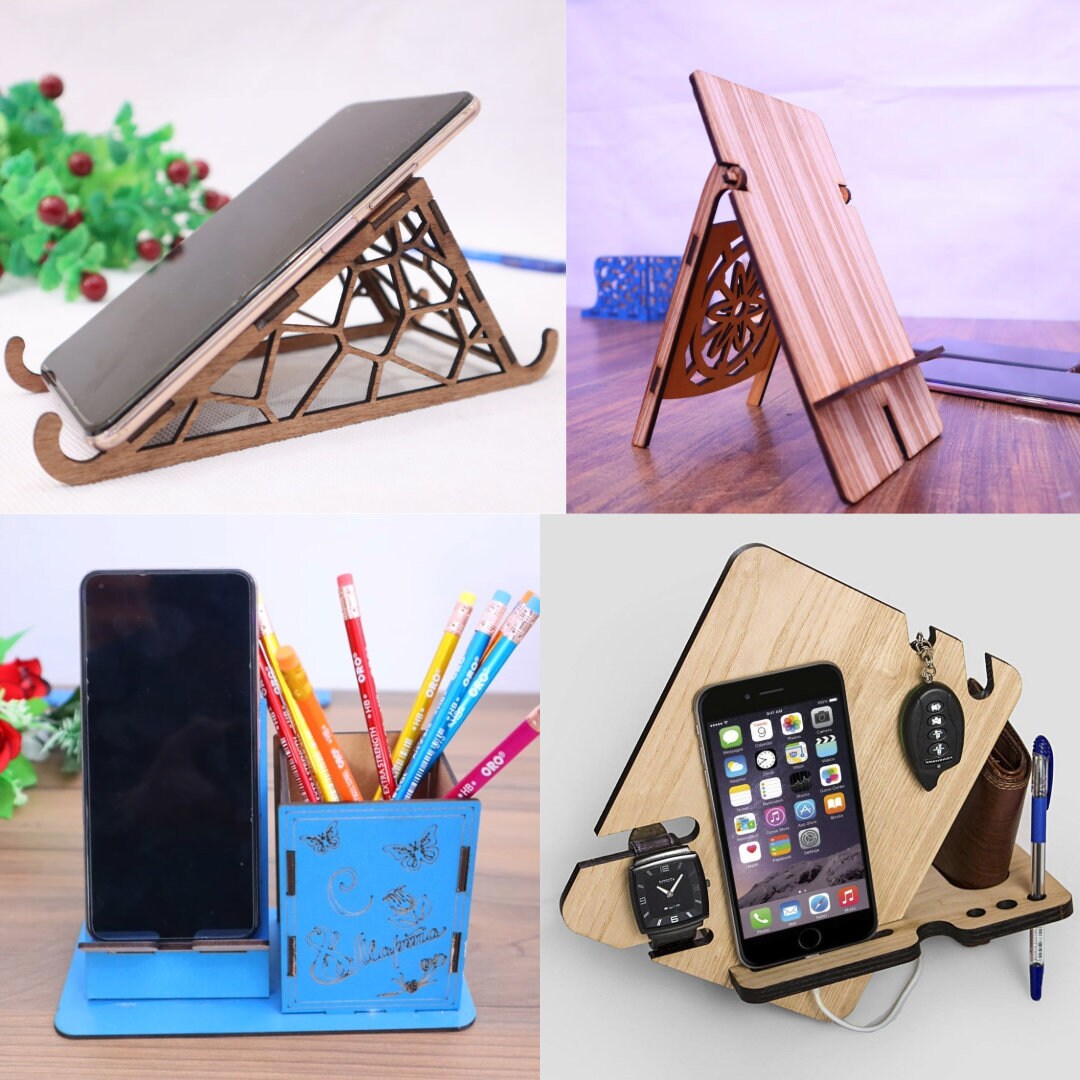 Phone Stand Laser Cut Design Bundle, Filled With Unique Design and All ...