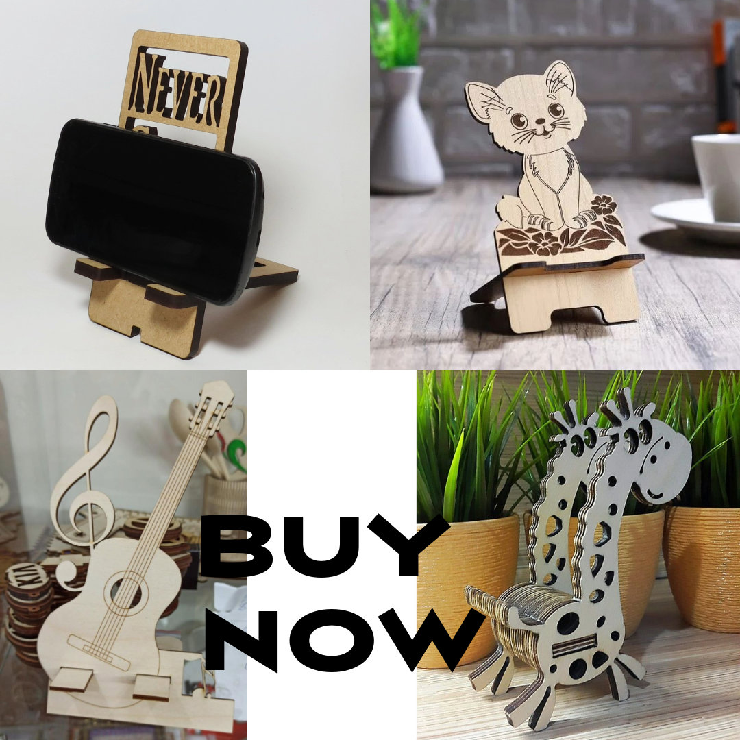 Phone Stand Laser Cut Design Bundle, Filled With Unique Design and All ...
