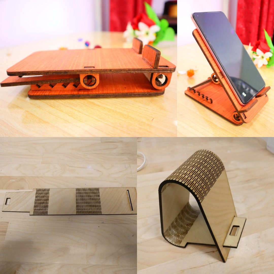 Phone Stand Laser Cut Design Bundle, Filled With Unique Design and All ...