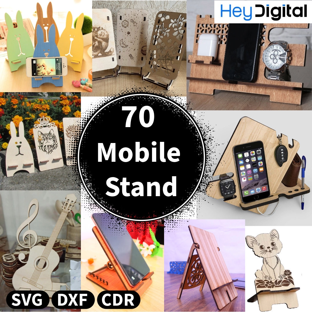 70 Mobile Stand Mega Bundle laser cut design phone stand laser cut ...