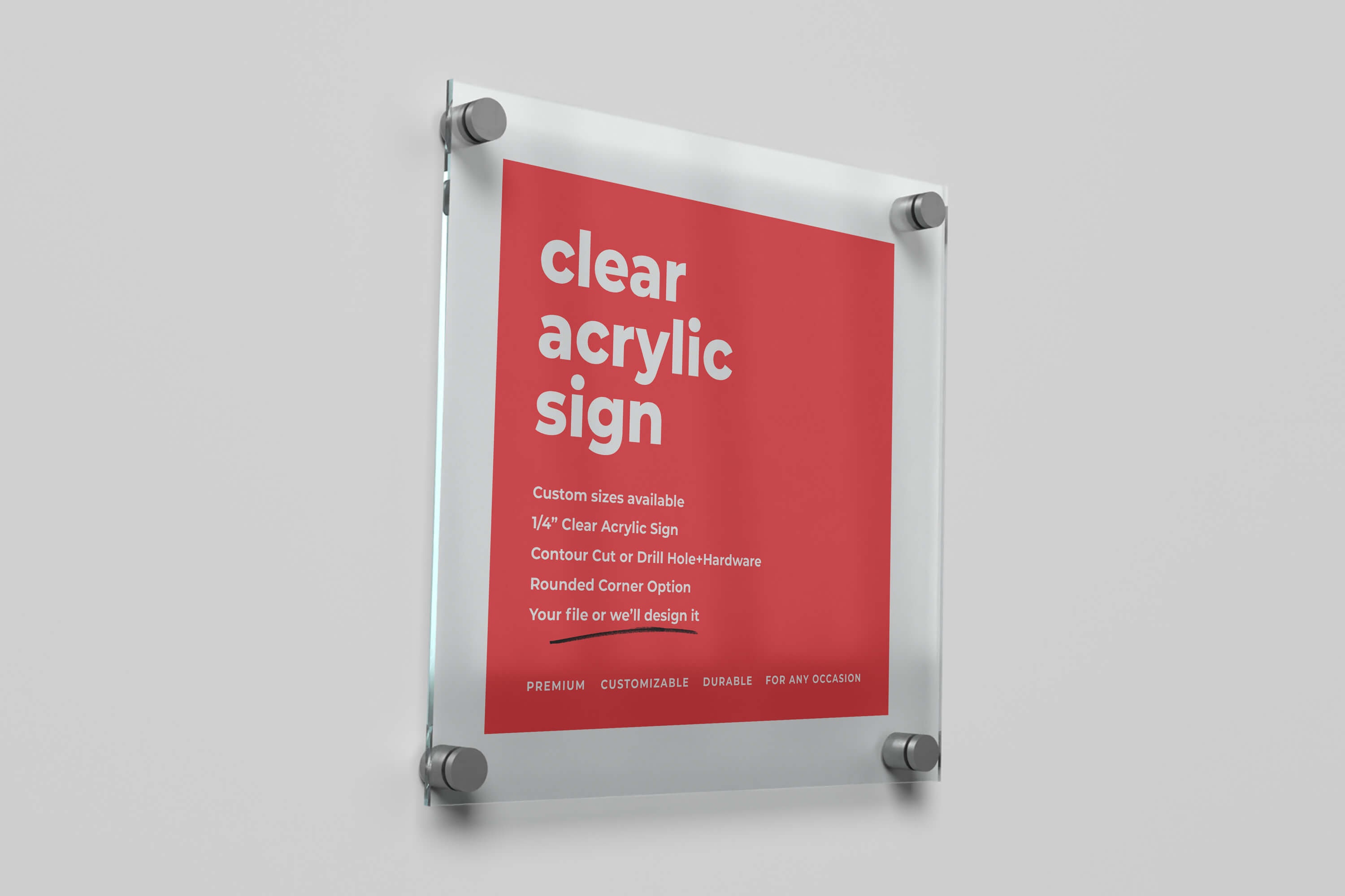 Custom Clear Acrylic Sign - Stunning Personalized Designs From 6" to 46 ...