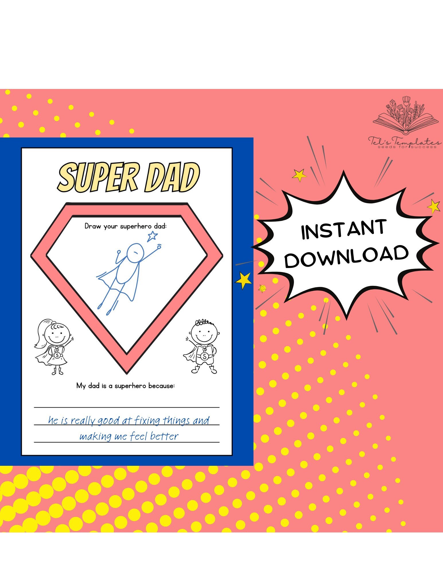 Super Dad | Father's Day Template | Father's Day | All About Dad ...
