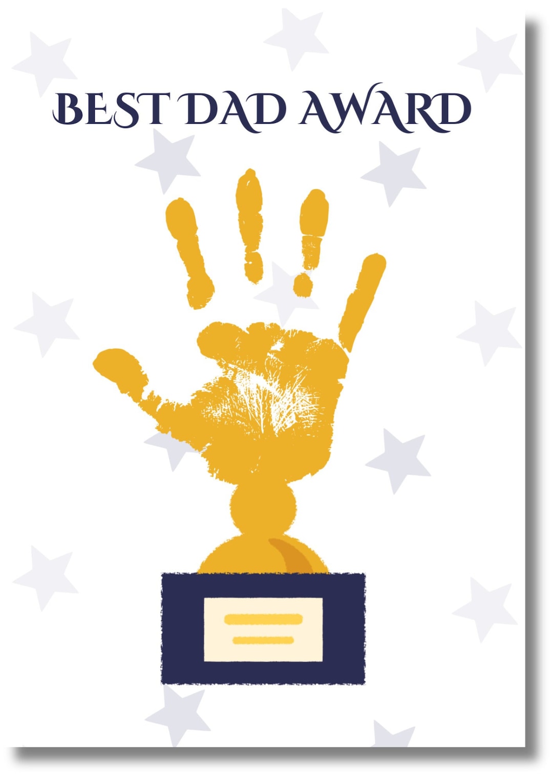 Father's Day Handprint Award Craft | Customizable Print (instant ...