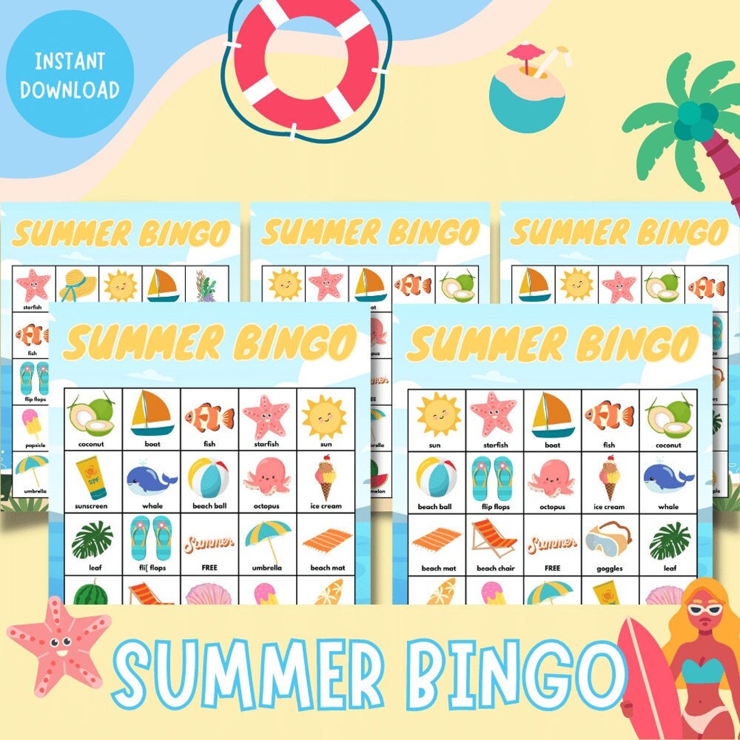 Summer BINGO Cards | Kids Activities | Summertime | Game Time | the ...