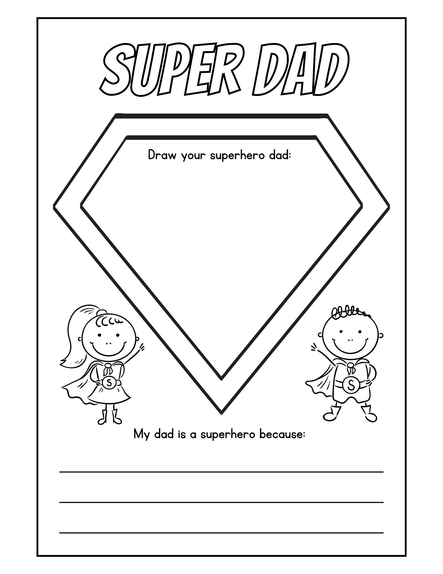 Super Dad | Father's Day Template | Father's Day | All About Dad ...