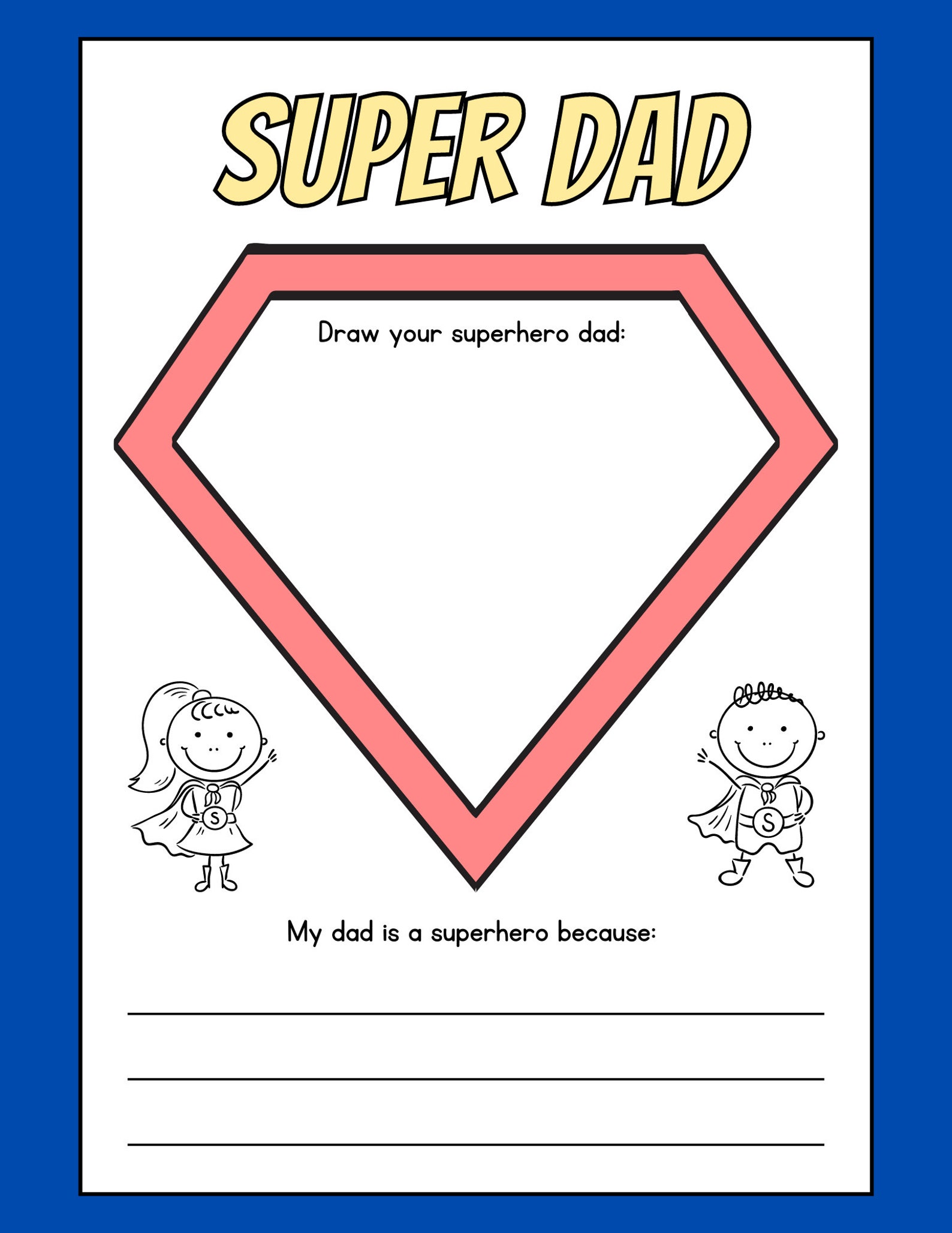 Super Dad | Father's Day Template | Father's Day | All About Dad ...