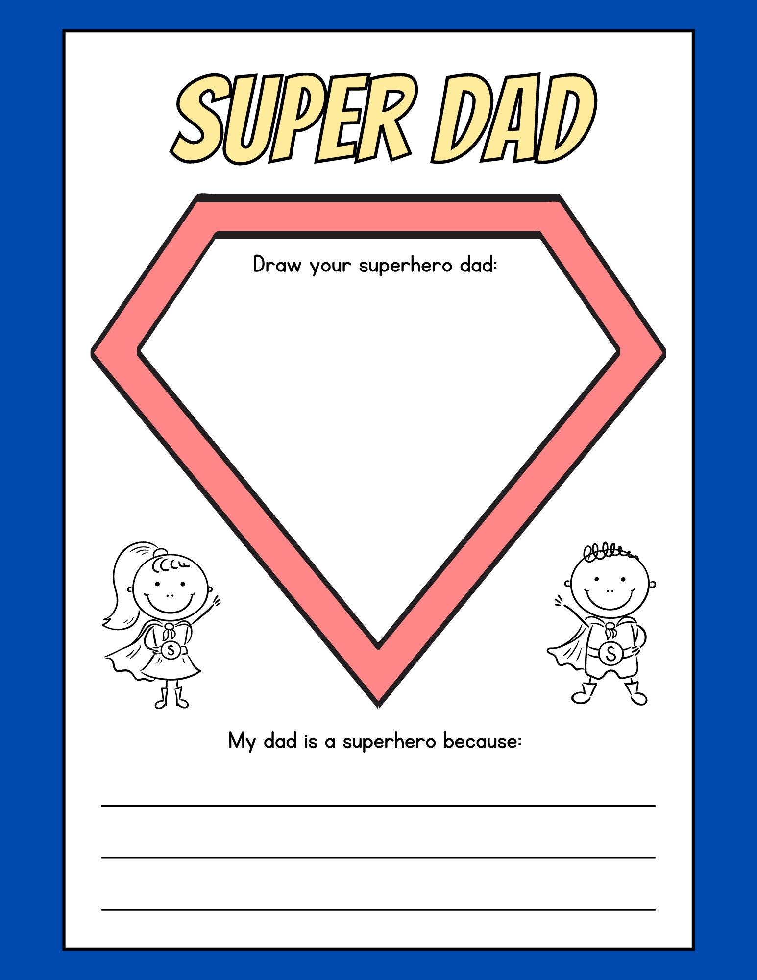 Super Dad | Father's Day Template | Father's Day | All About Dad ...