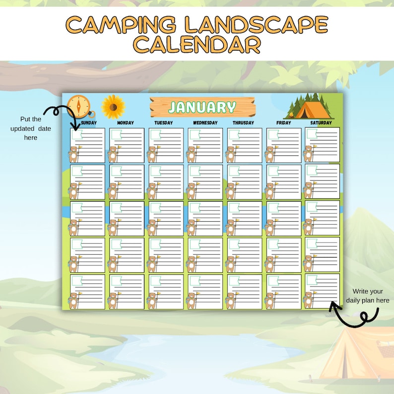 Camping Calendars | Planners & Calendars | Summertime | Vacation ...