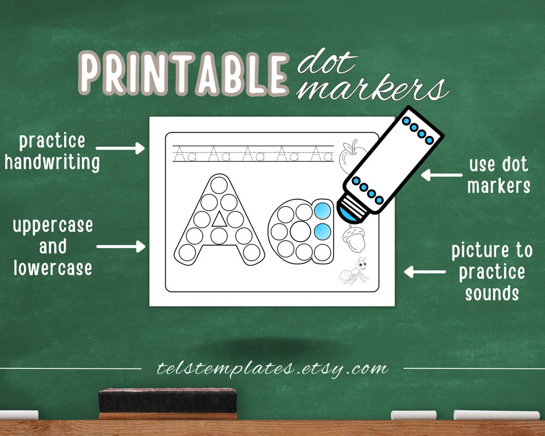 Dot Marker Alphabet Activity | Fine Motor Skills, ABC Coloring ...