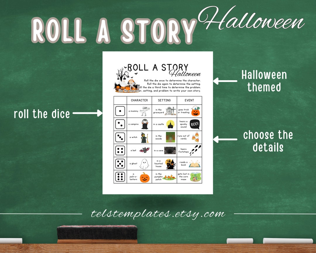 Roll a Story Halloween | Stories | Creative Writing | Writing Prompts ...