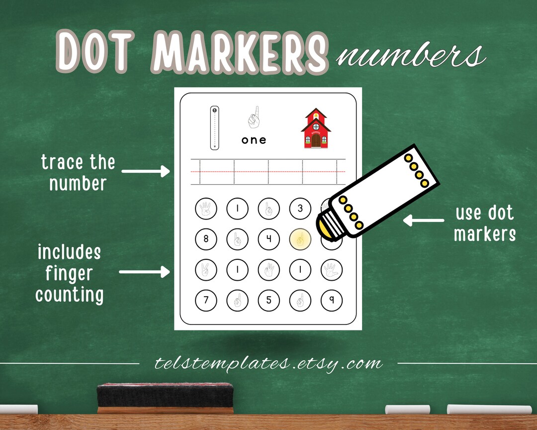 Dot Marker Numbers Activity | Preschool Printable (instant Download) - Etsy