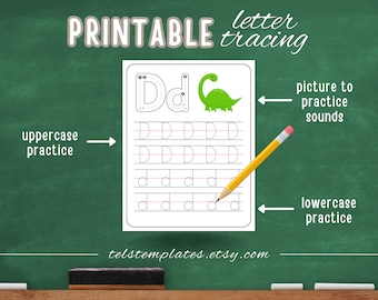 Alphabet Tracing Worksheet | Handwriting Practice, Letter Recognition ...