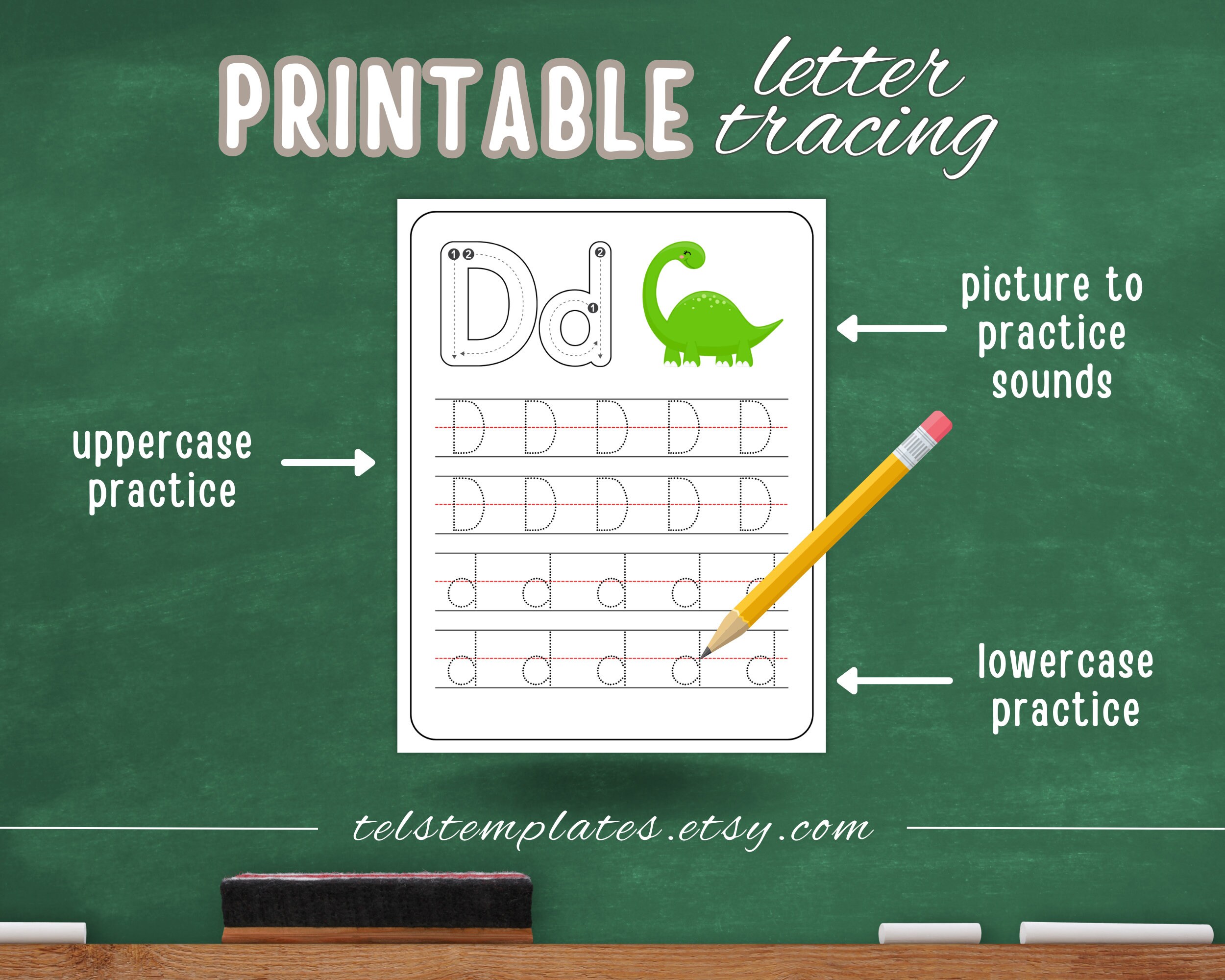 Alphabet Tracing Worksheet Letters Handwriting Early Learning Preschool ...