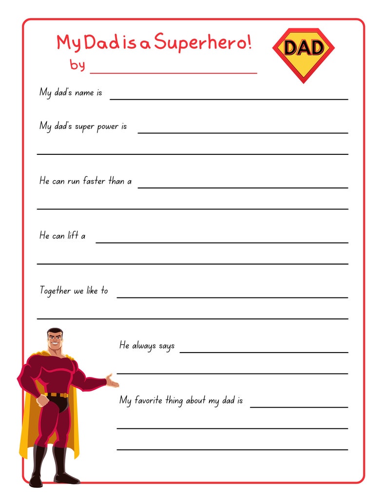Plantilla del Día del Padre / Día del Padre / Todo sobre papá / Papá ...