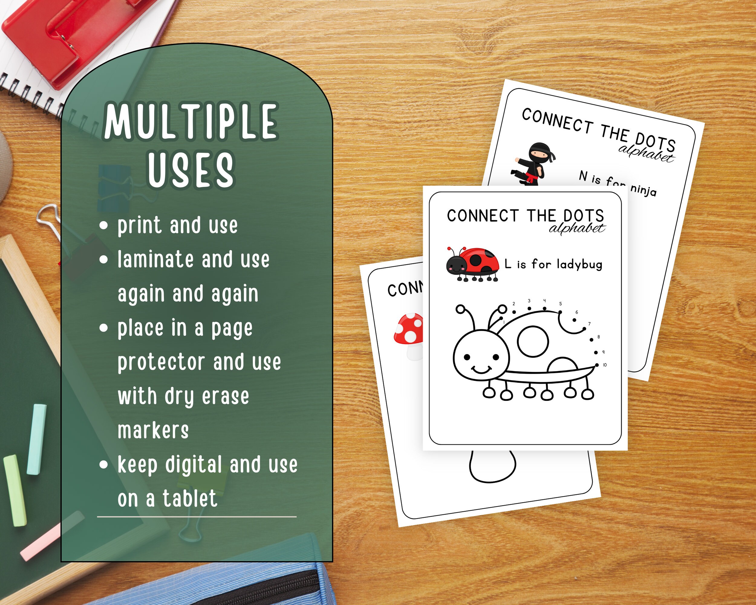 Connect the Dots Alphabet Worksheet Letters Early Learning Preschool ...