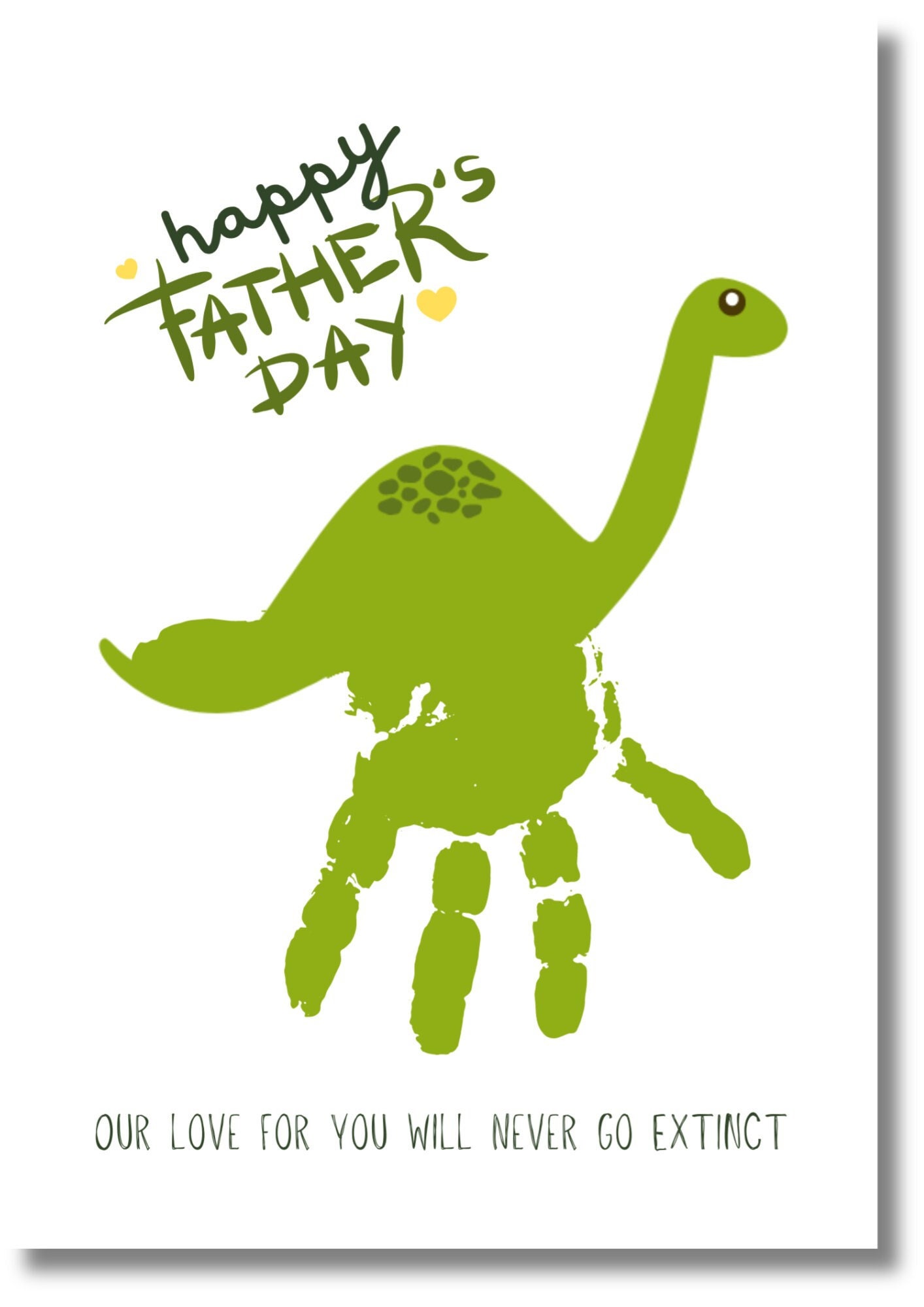 Father's Day Handprint Craft | Dinosaur | Handprint Crafts | Footprint ...