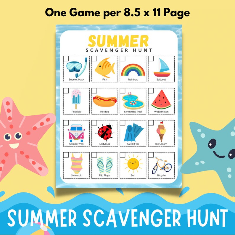Summer Scavenger Hunt | Kids Activities | Summertime | Beach | the ...