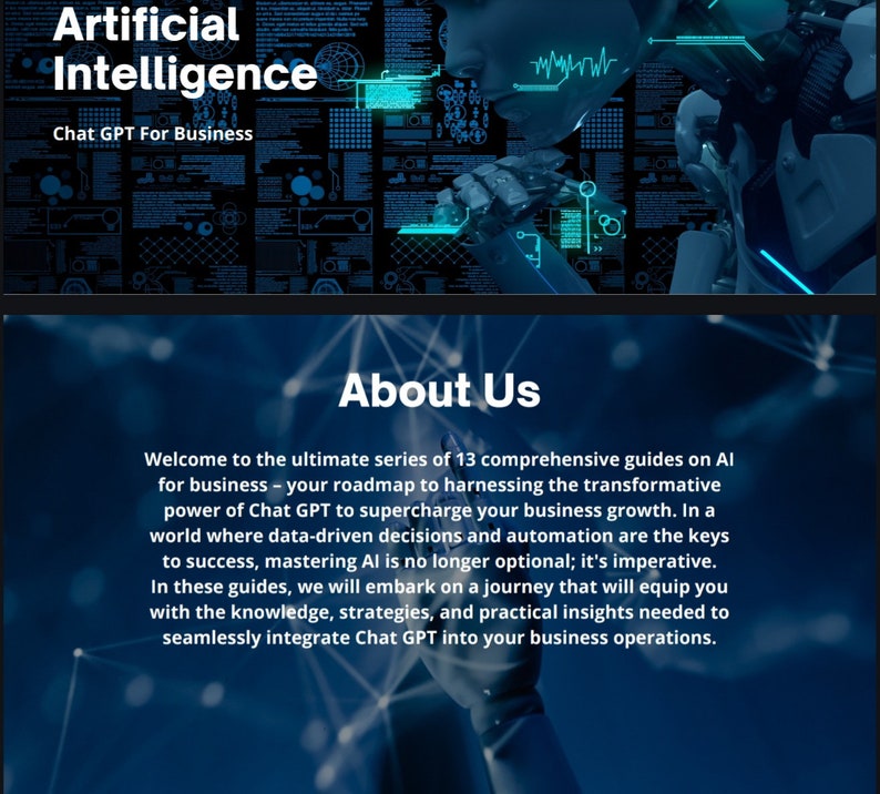 Artificial Intelligence Chat GPT for Business - Etsy