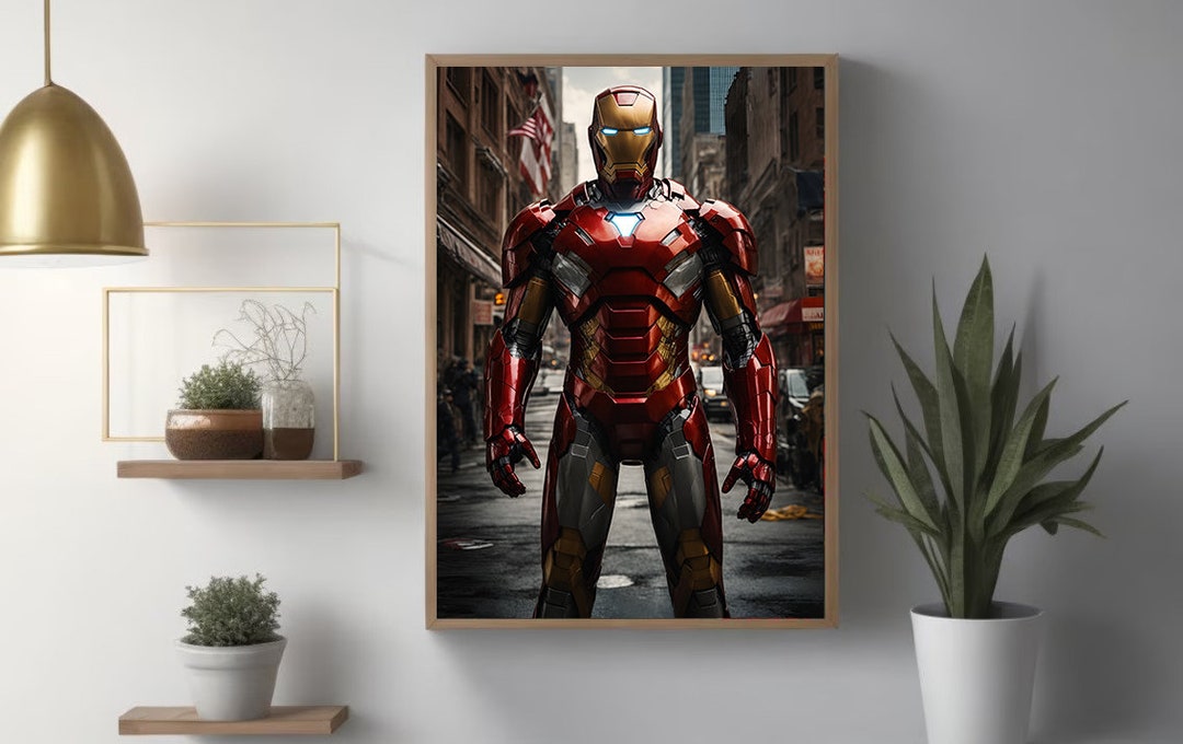 Super Realistic 300 DPI Zoom-in Iron Man Poster Digital Download JPEG ...