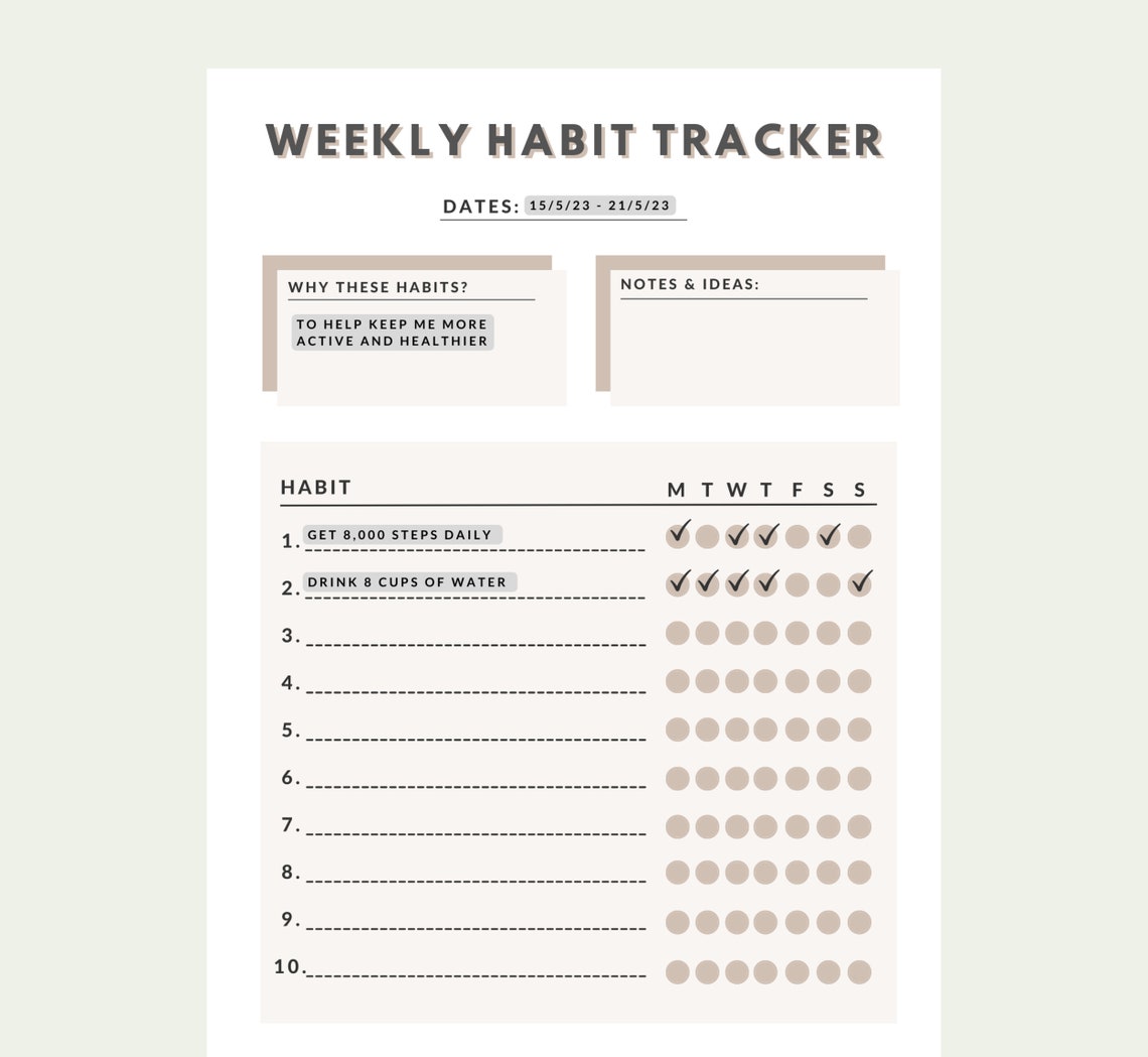FITNESS PLANNER | Printable Workout Tracker | Exercise Tracker ...