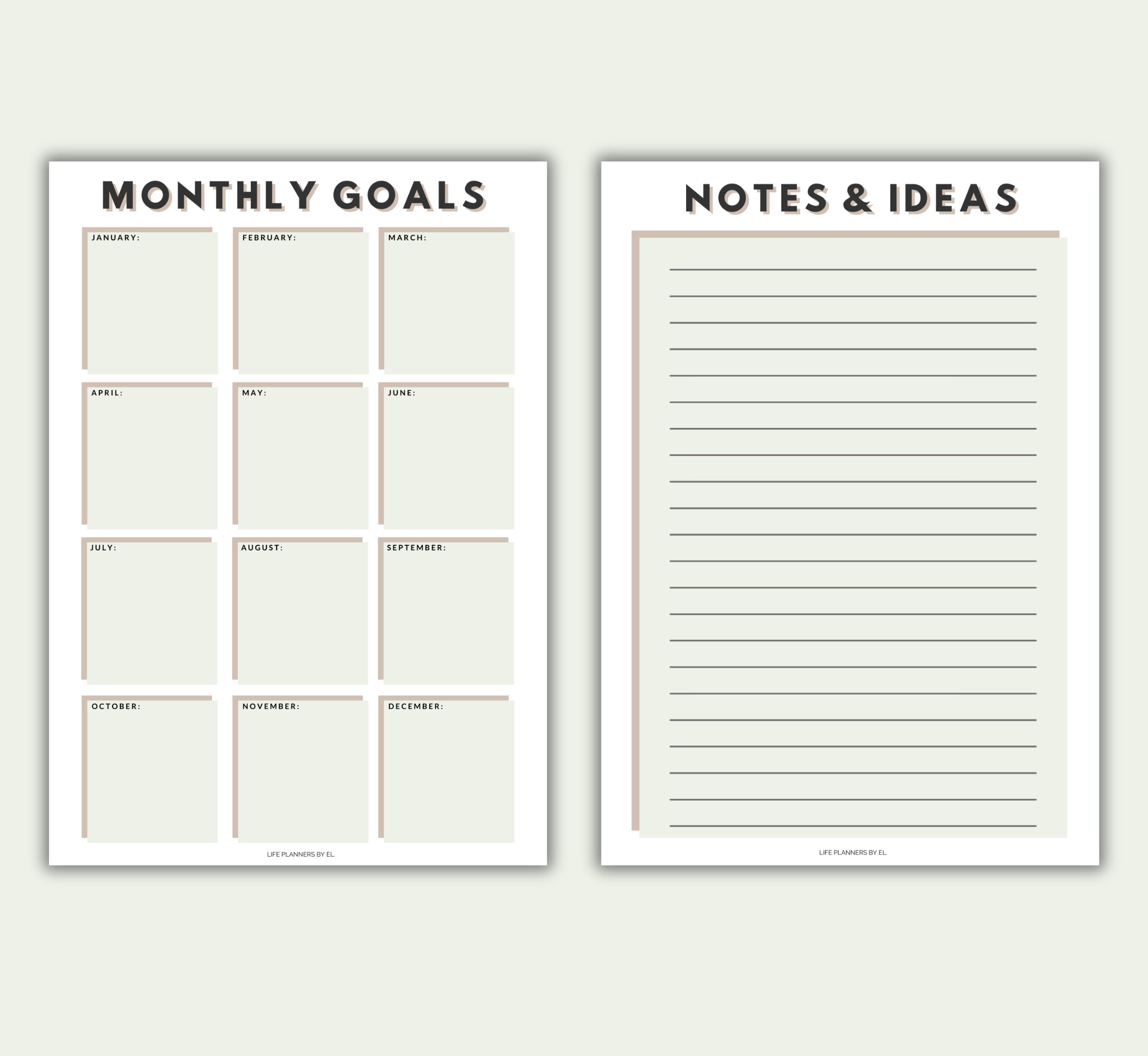 GOAL PLANNER | Goal Setting Template | Goal Tracker | Weekly Goals ...