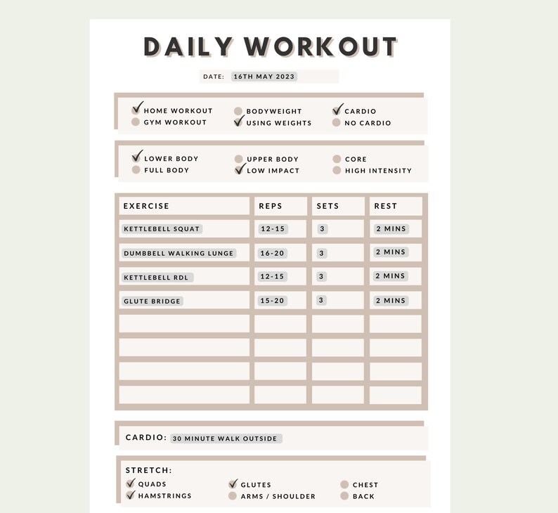 FITNESS + MEAL Planner | Workout Tracker | Food Diary | Habit Tracker ...