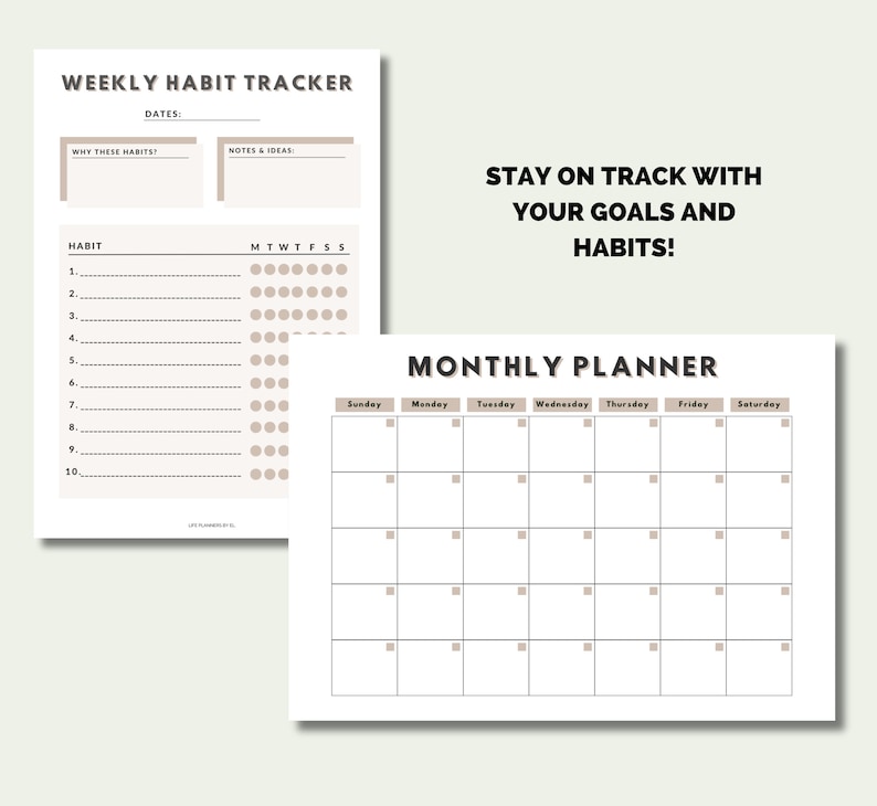 FITNESS PLANNER | Printable Workout Tracker | Exercise Tracker ...