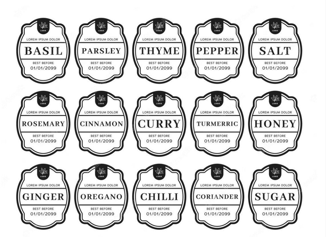 Kitchen Storage Labels - Etsy