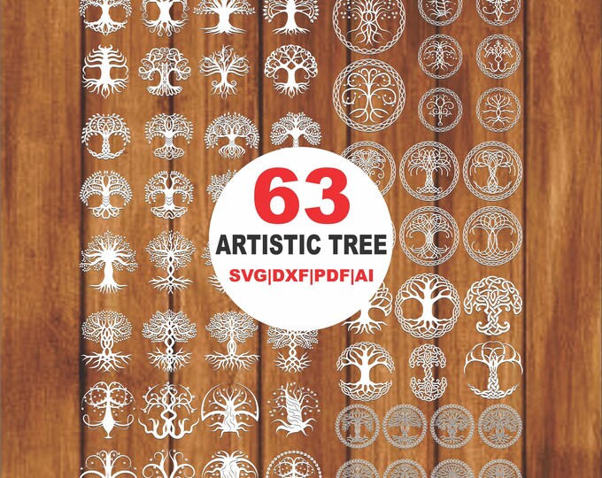 Trees Deciduous Clipart Silhouettes, Eps Dxf Pdf Png Svg Files Plasma ...
