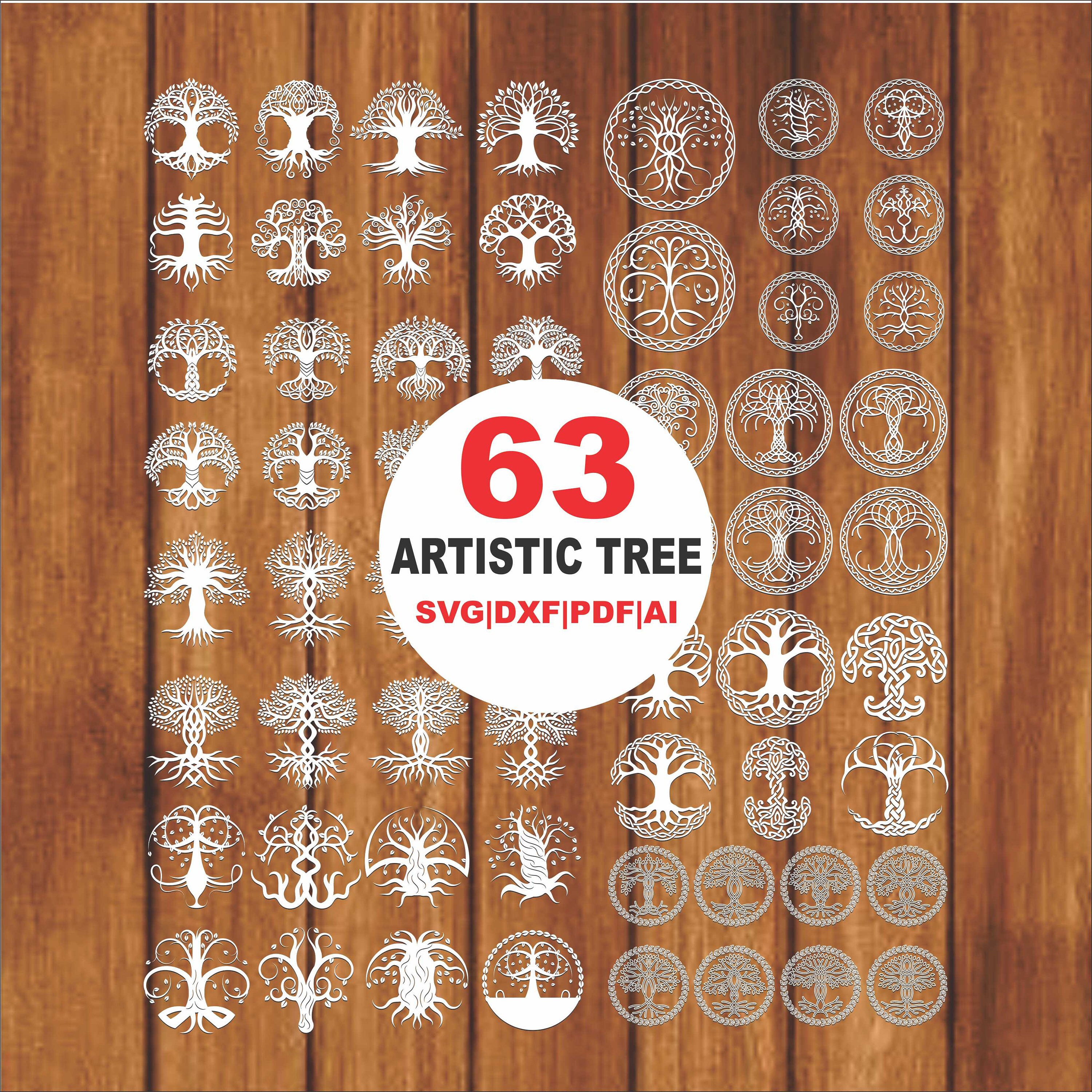 Celtic Trees Mega Bundle SVG Trees and Monograms for Cricut, CNC, Laser ...