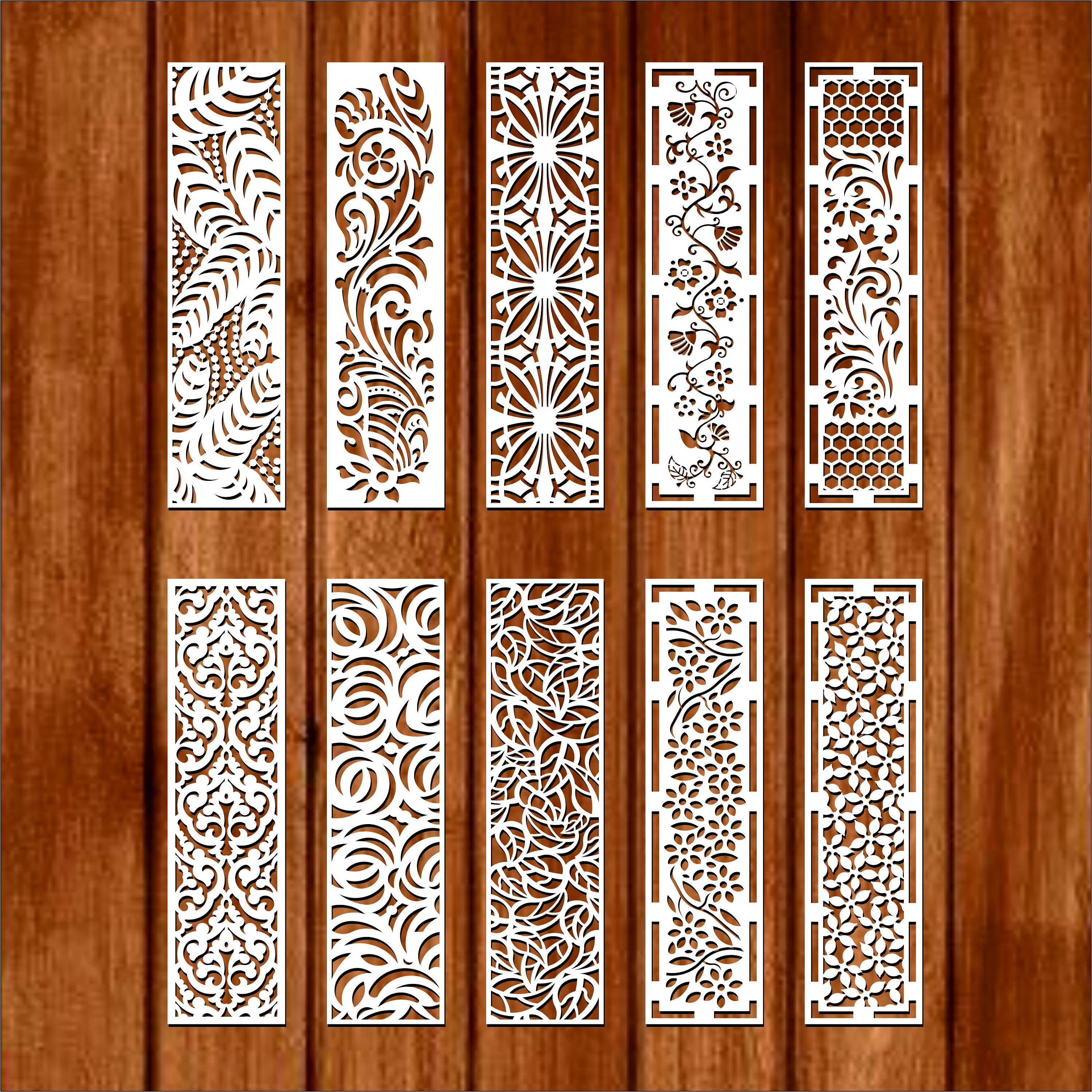Decorative Panel Laser Cut Wood Panel, CNC Panel, Dxf Panel Engraving ...