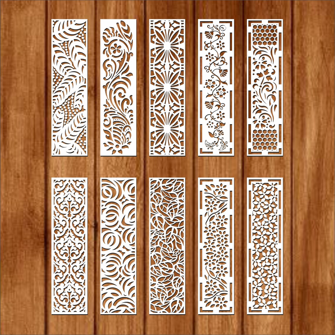 Decorative Panel Laser Cut Wood Panel, CNC Panel, Dxf Panel Engraving ...