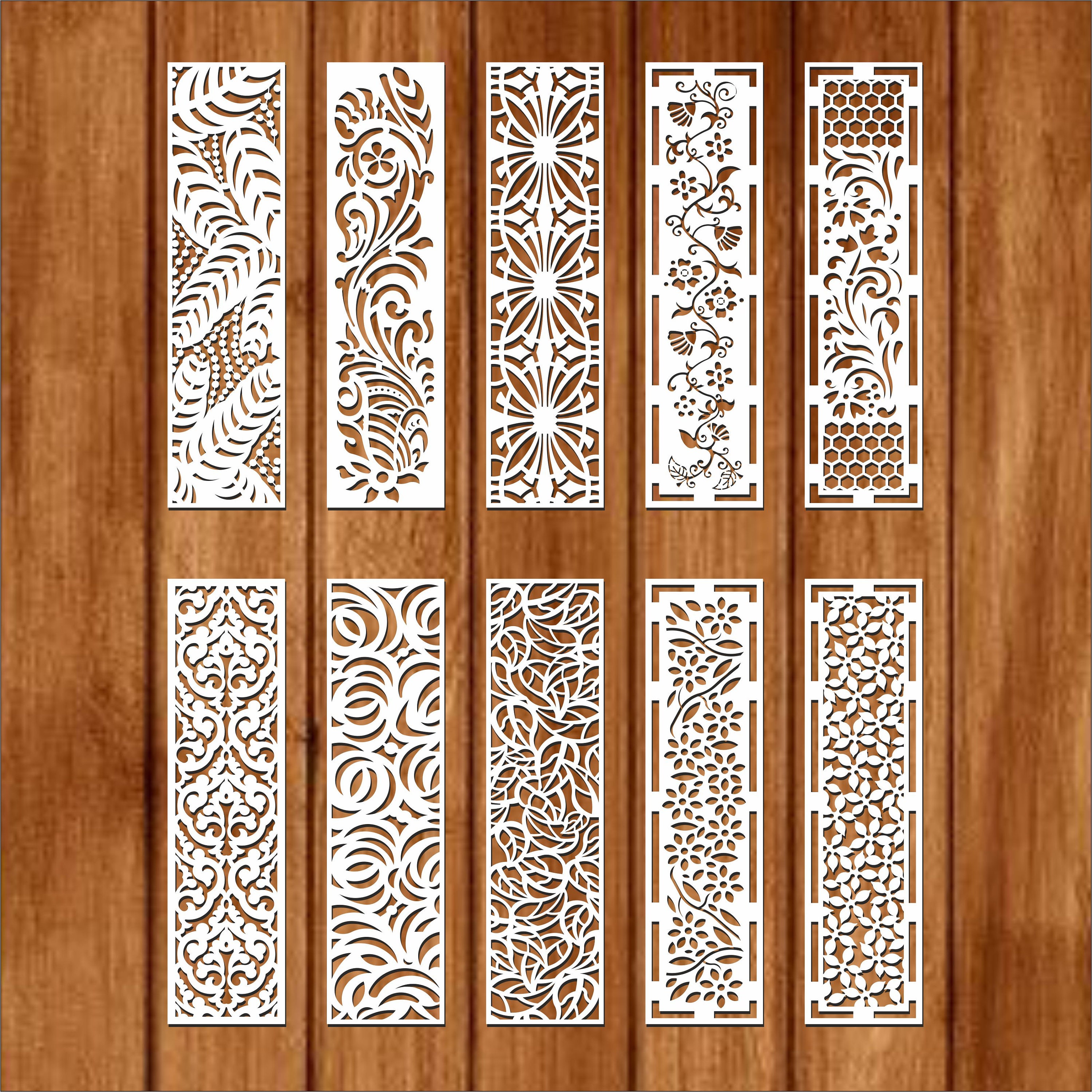 Decorative Panel Laser Cut Wood Panel, CNC Panel, Dxf Panel Engraving ...