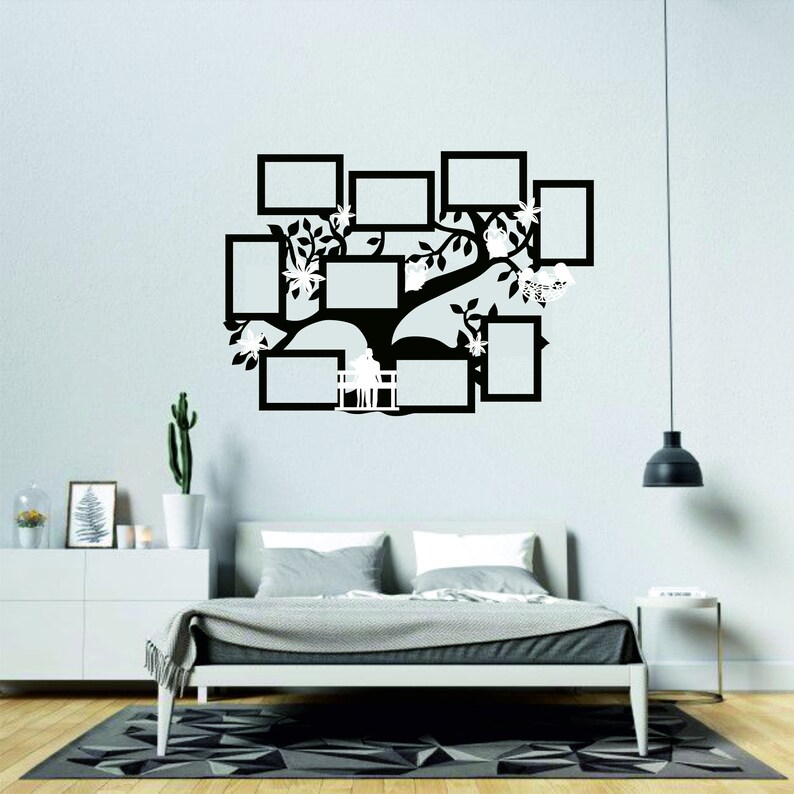 Laser Cut Family Tree Photo Frame Wall Decor (SVG DXF PDF) - Etsy