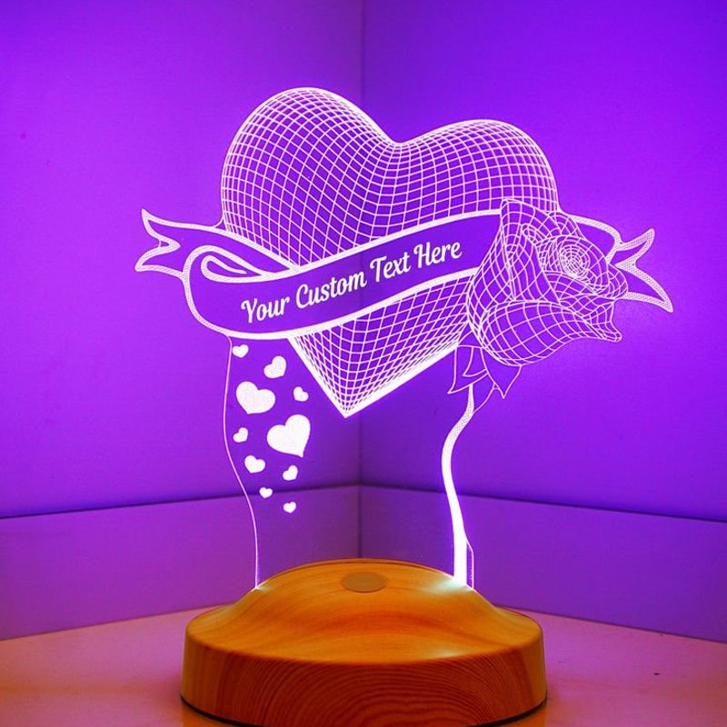 3d Illusion Led Lamp - Etsy