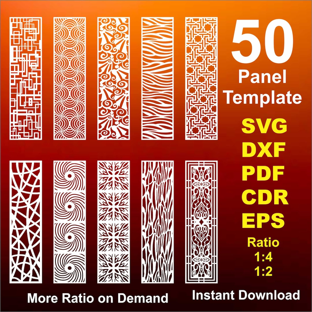 Dxf Plasma Cut,room Divider Laser 48pcs+ 6 Page CNC Files Dxf, Svg, Ai ...