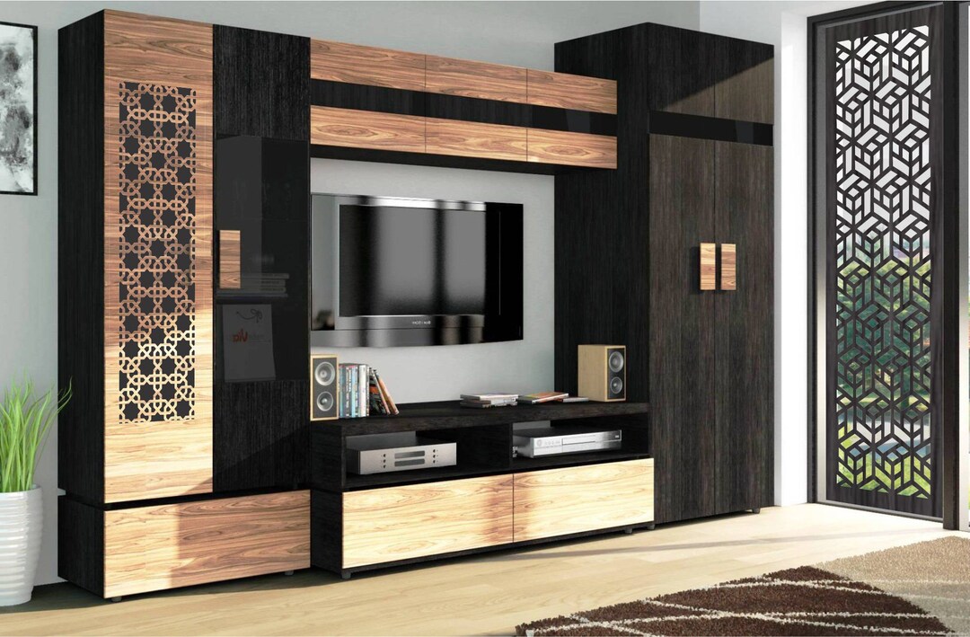 Decorative Panel Laser Cut Wood Panel, CNC Panel, Dxf Panel | Engraving ...