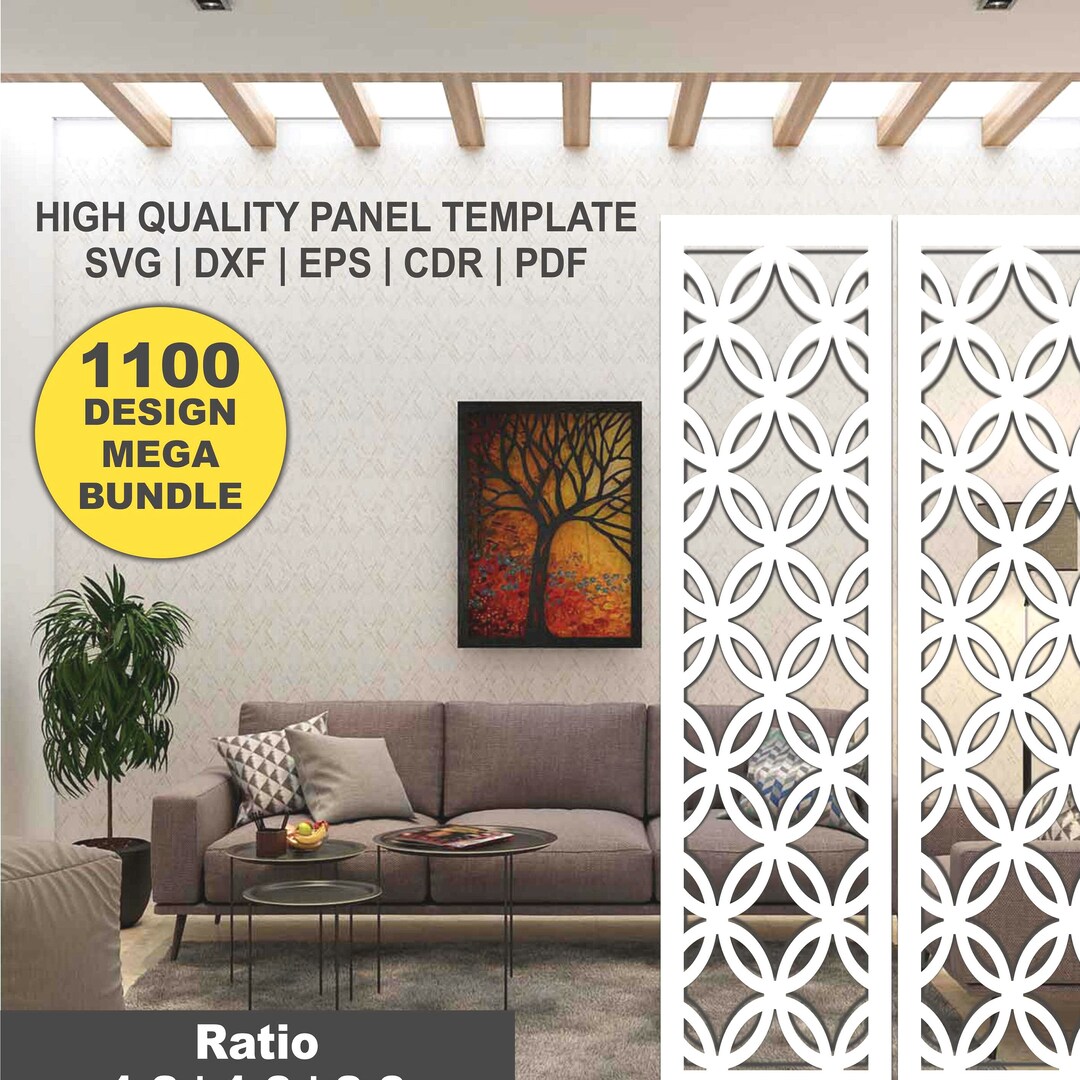 Decorative Panel Laser Cut Wood Panel, CNC Panel, Dxf Panel | Engraving ...