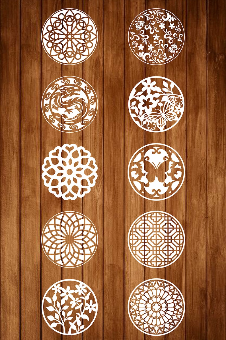 10 Designs of Natural Laser Cut, Round Panel Cnc, Wall Decor Cnc ...
