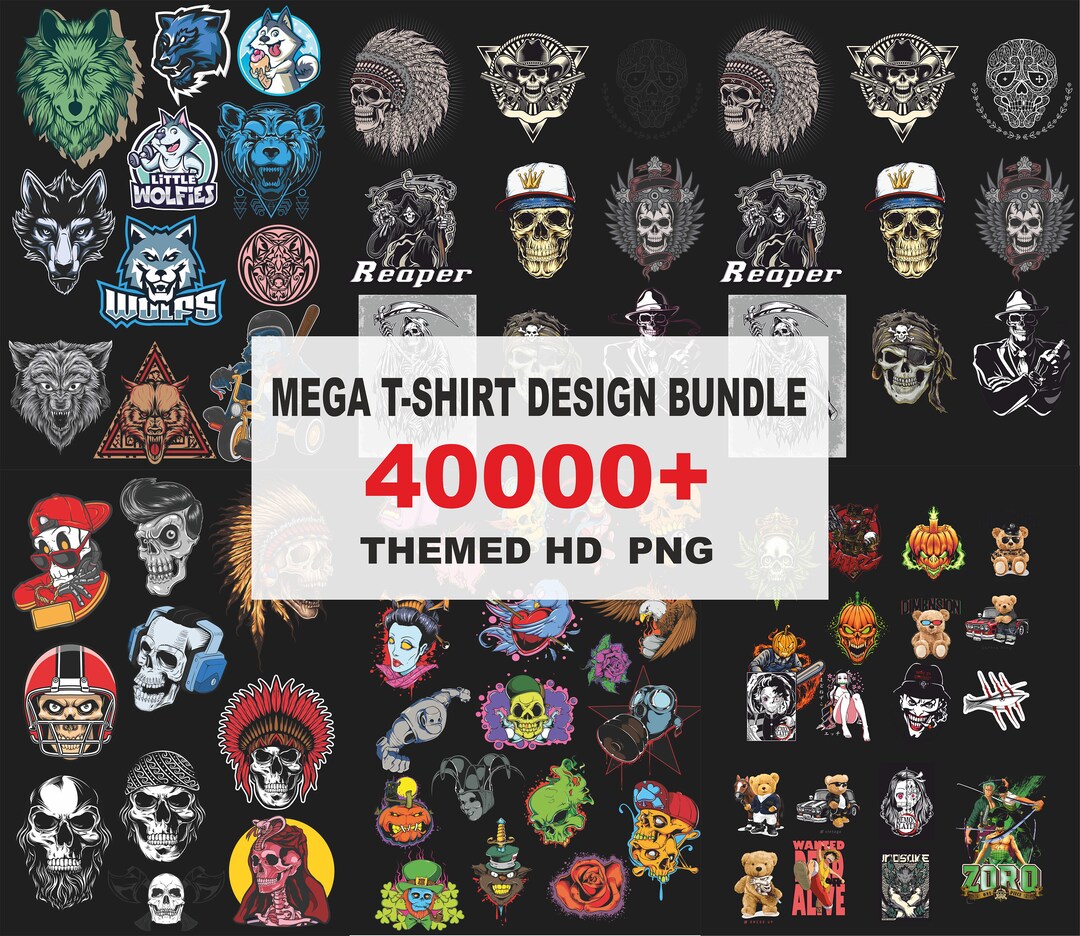 Mega T-shirt Design Bundle - Print on Demand Kickstarter 16 Bundles ...