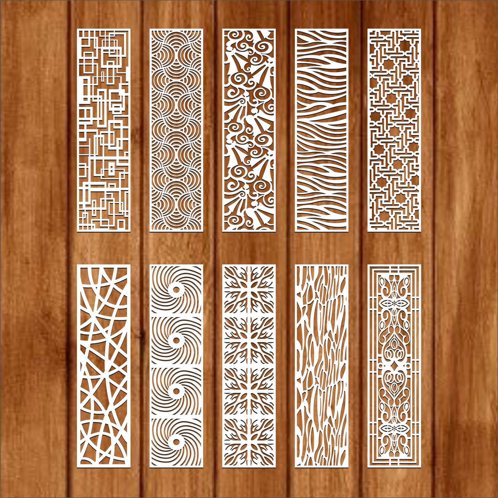 Decorative Panel Laser Cut Wood Panel, CNC Panel, Dxf Panel Engraving ...