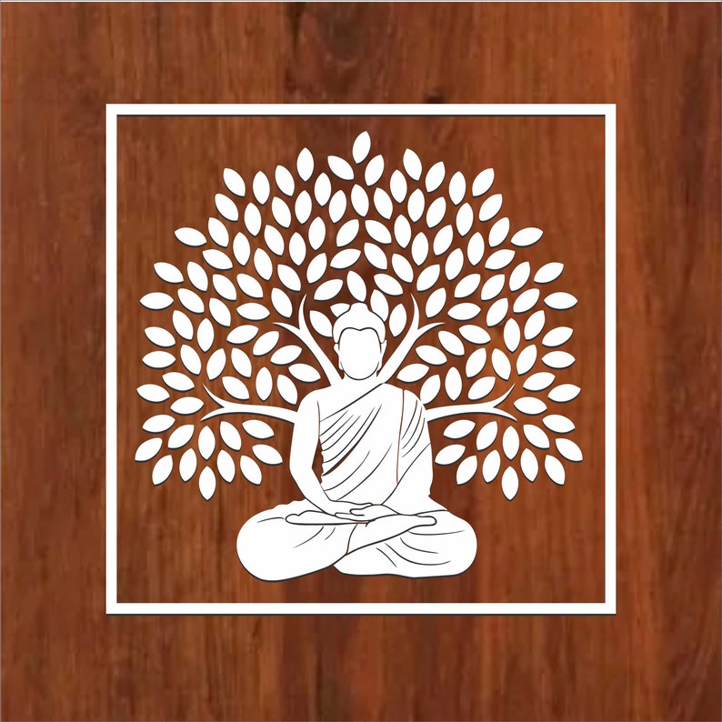 Buddha Metal Wall Art, Yoga Studio, Meditation Deco, Laser,silhouette ...