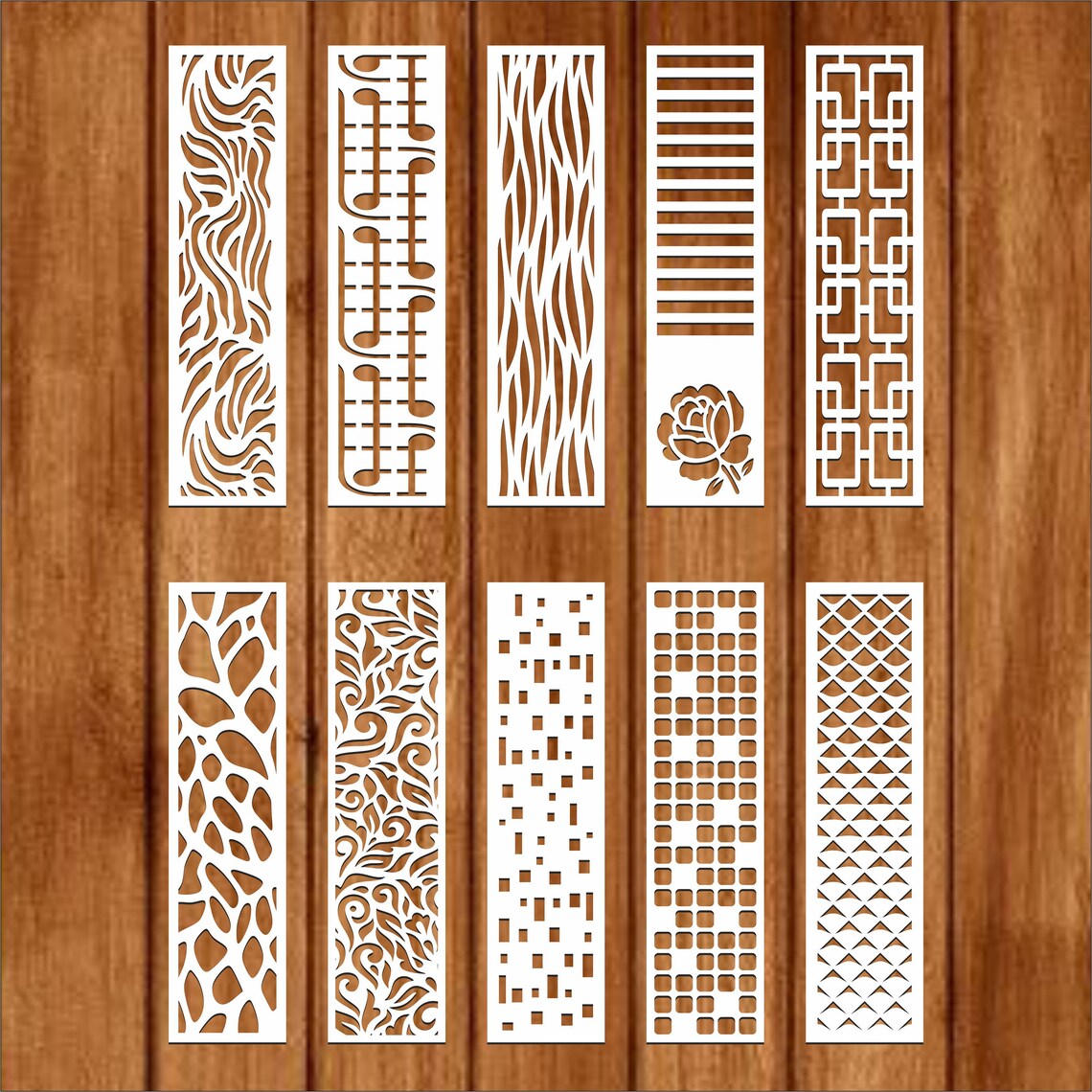 Decorative Panel Laser Cut Wood Panel, CNC Panel, Dxf Panel Engraving ...