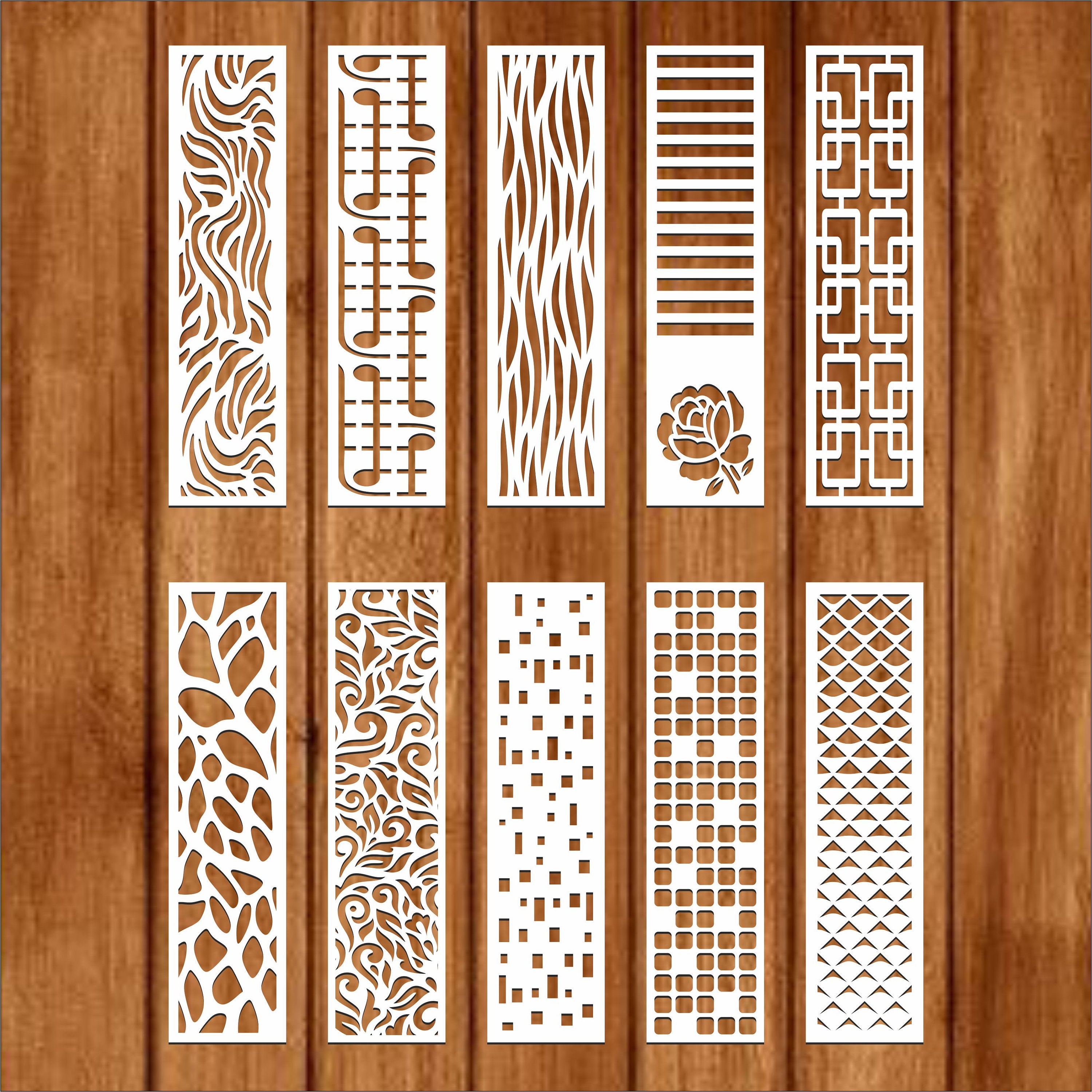 Decorative Panel Laser Cut Wood Panel, CNC Panel, Dxf Panel Engraving ...