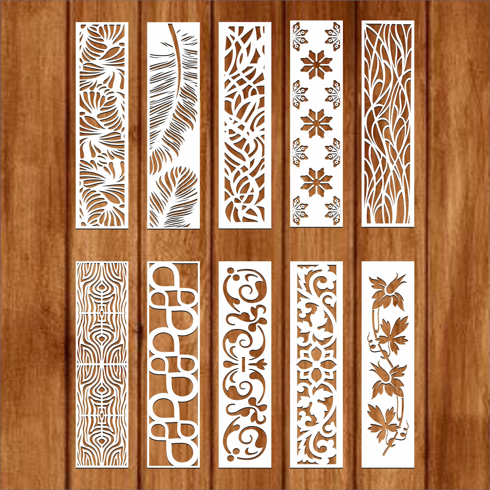 Decorative Panel Laser Cut Wood Panel, CNC Panel, Dxf Panel Engraving ...
