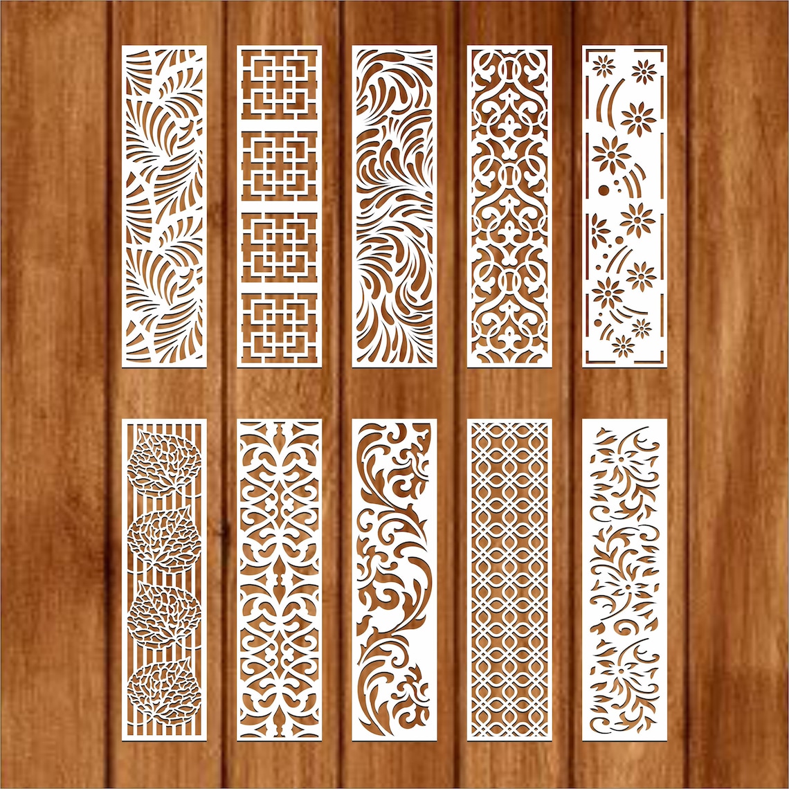Decorative Panel Laser Cut Wood Panel, CNC Panel, Dxf Panel Engraving ...