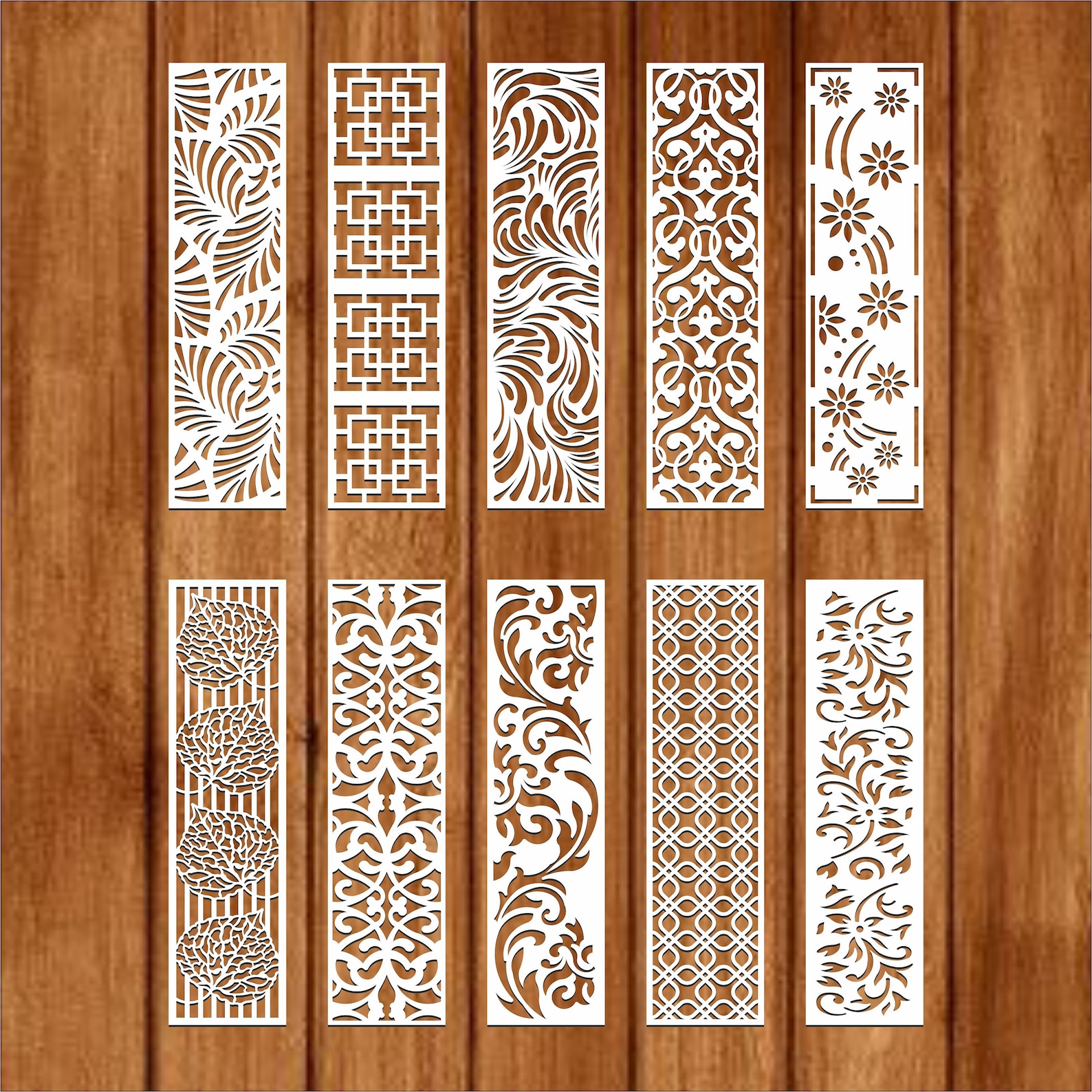 Decorative Panel Laser Cut Wood Panel, CNC Panel, Dxf Panel Engraving ...